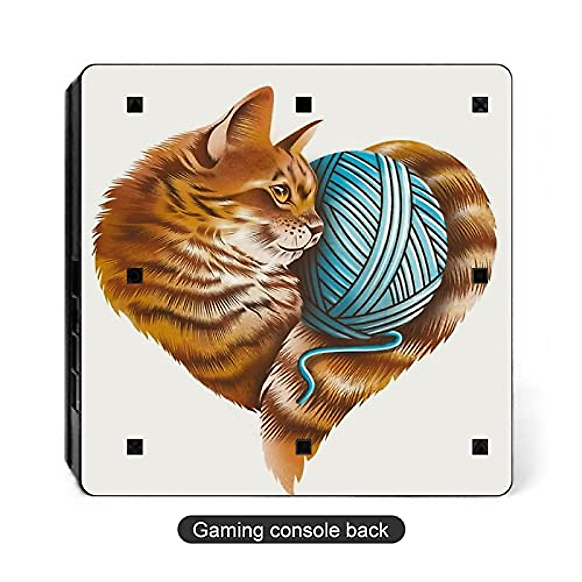 PS4 Slim game console skin sticker protective cover Heart Cat And Yarn Ball PS4 Slim console and 2PCS whole body protective skin skin sticker