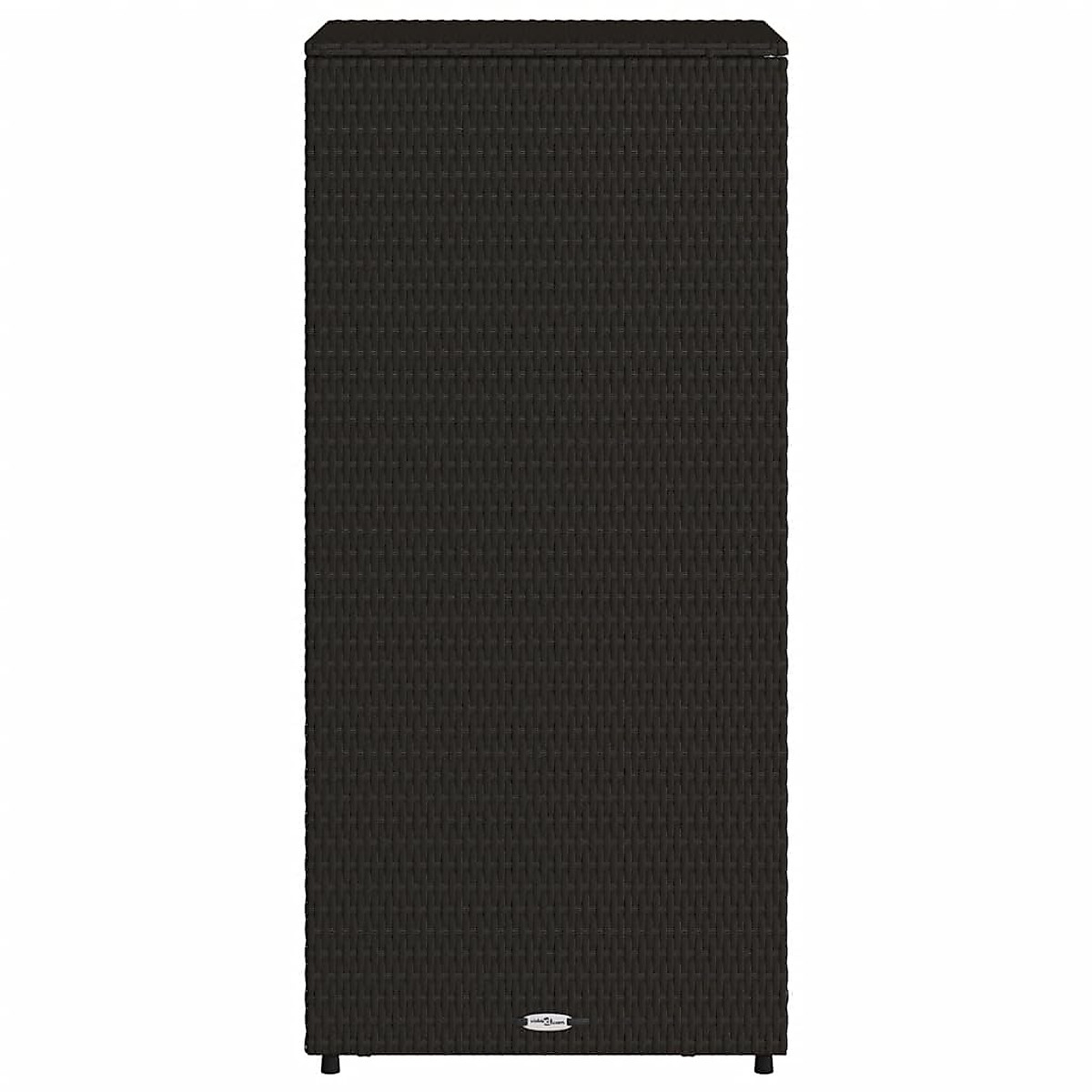 vidaXL Poly Rattan Patio Storage Cabinet - Weather-Resistant Outdoor Organizer with Shelves & Drawer for Cushions, Tools - Black, 19.7"x21.7"x45.3"