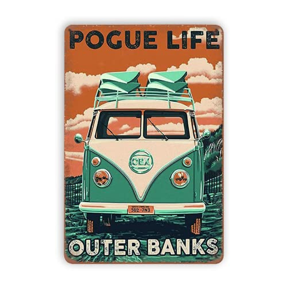 Youshentin Tin Sign, Outer Tin Sign, Outer Banks Pogue Life ，retro Tin Sign Tin Sign Welcome To White