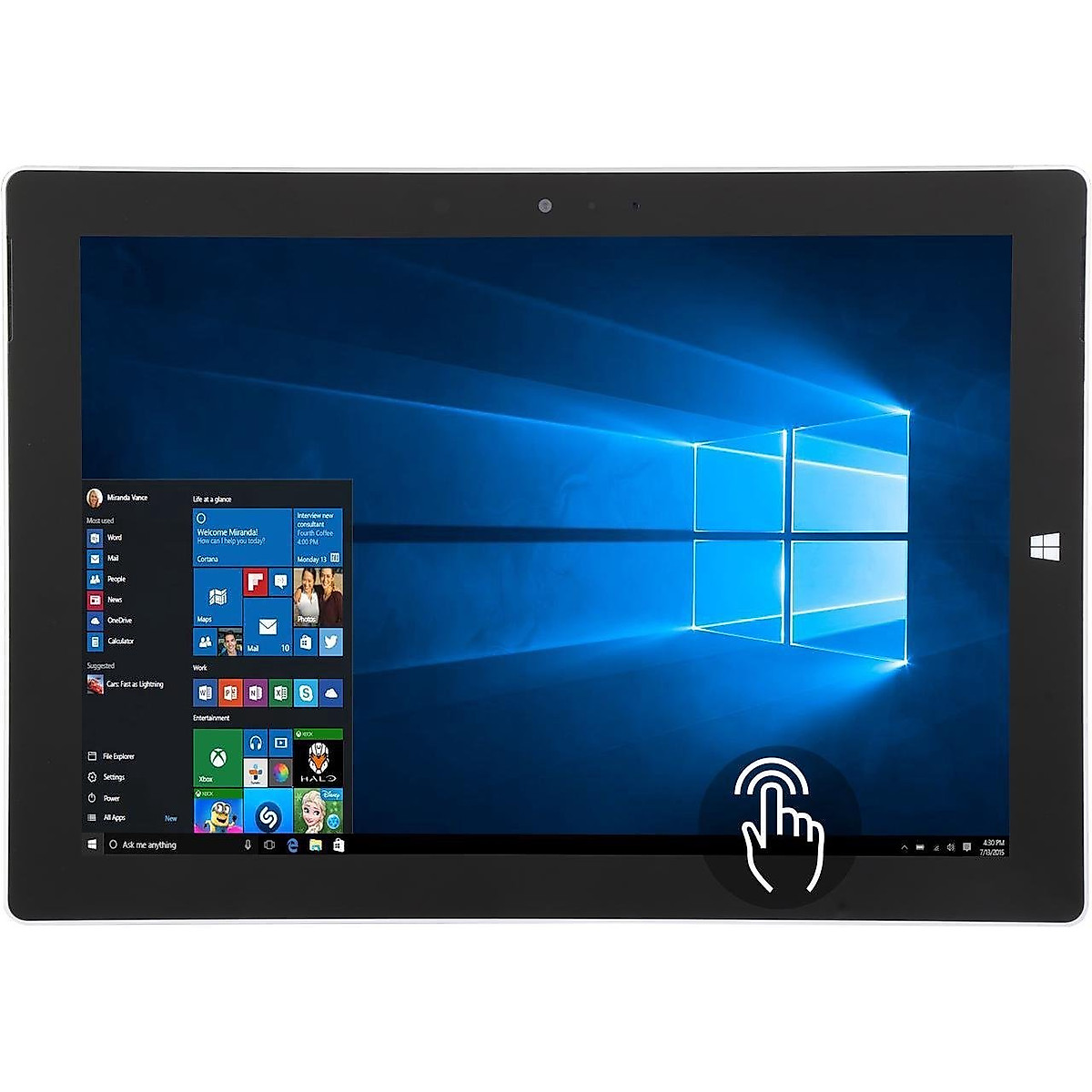 Microsoft Surface 3 Tablet (10.8-inch FHD (1920x1280), 4GB RAM, 128GB SSD, Intel Atom 1.6Ghz, Windows 10 Professional 64 Bit) (Renewed)