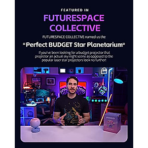 POCOCO Galaxy Projector, Gaming Desk Accessories for PC Setup, Real Planetarium Star Projector with Rechargeable Battery, Birthday Gift Ideas for Men Women Kids, Night Lights for Stress Relief (Black)