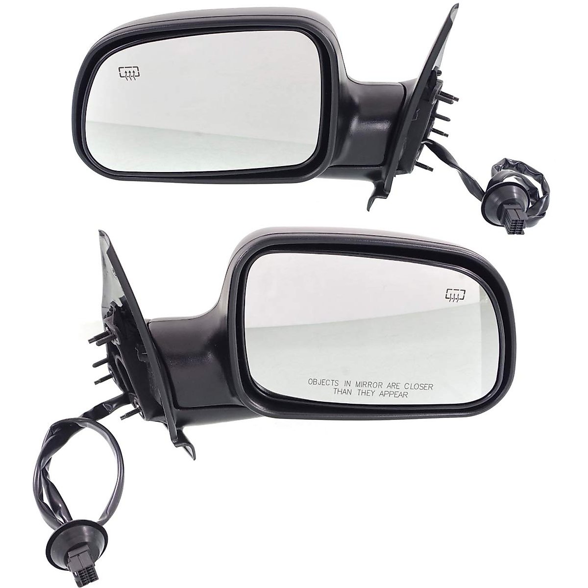 Kool Vue Left & Right Power Heated Door Mirrors Compatible With Jeep Grand Cherokee 1999-2004 Textured Pair