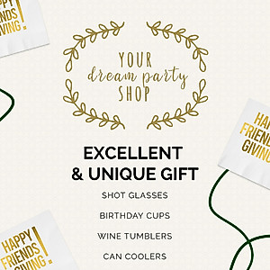 Happy Friendsgiving Napkins 52 Pcs - Gold Foil Friendsgiving Dinner Napkins, Friendsgiving Decorations - 3 Ply Thanksgiving Napkins for Thanksgiving Table Decor