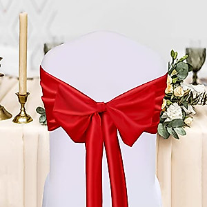 HGHDBT Satin Red Table Runner - 12x108inch 2 Pack Table Runners for Rectangle/Round Table Dining Party Wedding Brithday Christmas Decorations