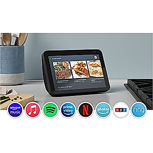 Echo Show 8 (2nd Gen, 2021 release) | HD smart display with Alexa and 13 MP camera | Charcoal