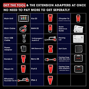 Autel MaxiPRO MP808S PRO Ver. w/All 11 OBD Adapters, 2-Year Update ($700 Valued), 2024 ECU Coding Bidirectional Scanner, Same as MS906BT/ MS906 Pro, Upgrade of DS708 DS808 MP808 30+ Services AutoAuth