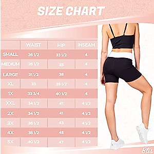 Blis 3 Pack Shorts for Women Foldover Biker Shorts for Women High Waisted Workout Yoga Shorts Booty Shorts for Women Black/White Small
