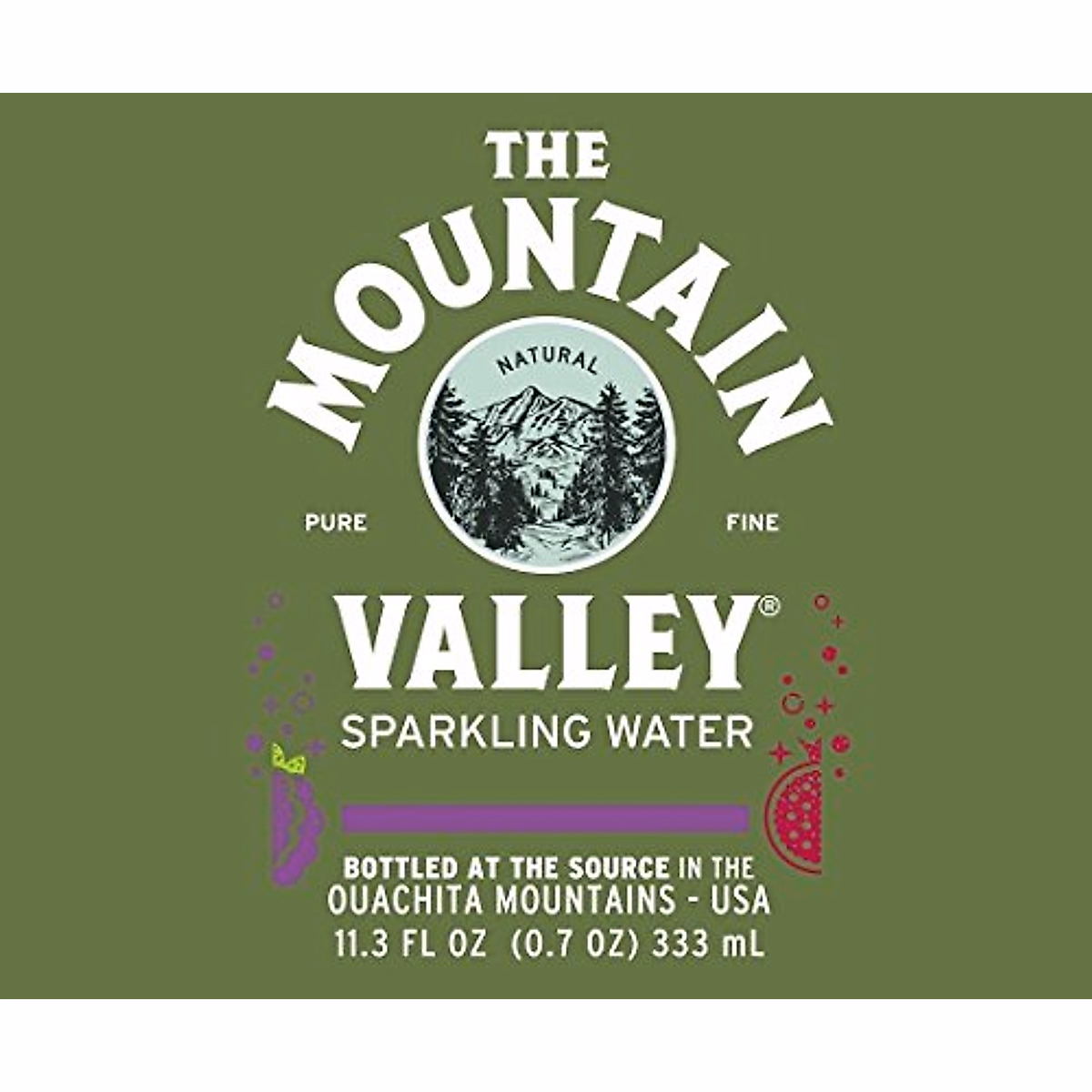 333 ML Glass Sparkling Blackberry Pomegranate