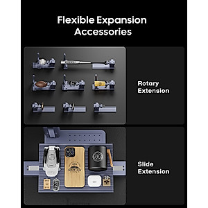LaserPecker LP4 Laser Engraver Ultimate Bundle with Air Purifier, Slide and Rotary Extension, Dual Laser Engraving and Cutting Machine for Metal, Wood, Acylic, Jewelry etc.