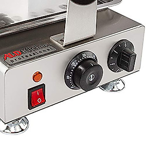 ALDKitchen Belgian Waffle Maker | Waffle Iron | 360° Rotating Mechanism | 1 Round-Shape Waffle | Nonstick | 110V (SINGLE)