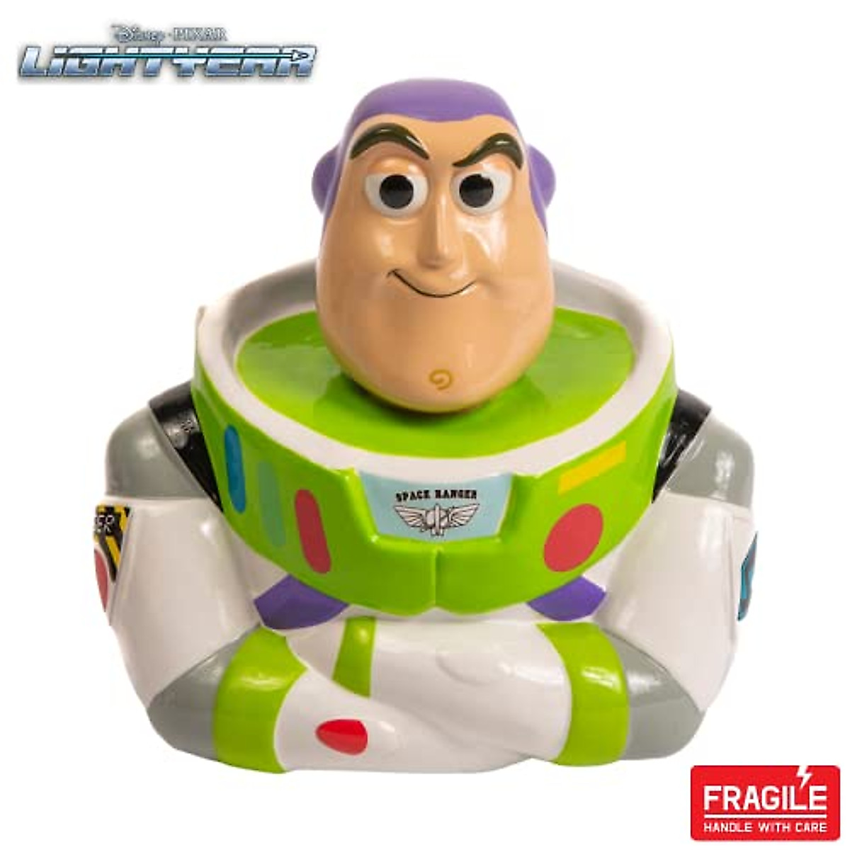 Toy Story Buzz Lightyear Piggy Bank for Kids, Large Coin Bank