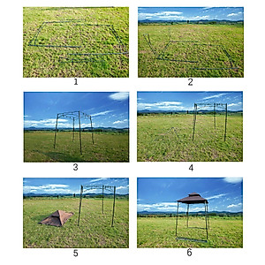 8x5 Ft Barbecue Metal Grill Gazebo Tent Pergola BBQ Canopy Sun shelter for Outdoor Patios Deck Yard Balcony W/Lights 2-Tier Vent Brown Soft Top Roof