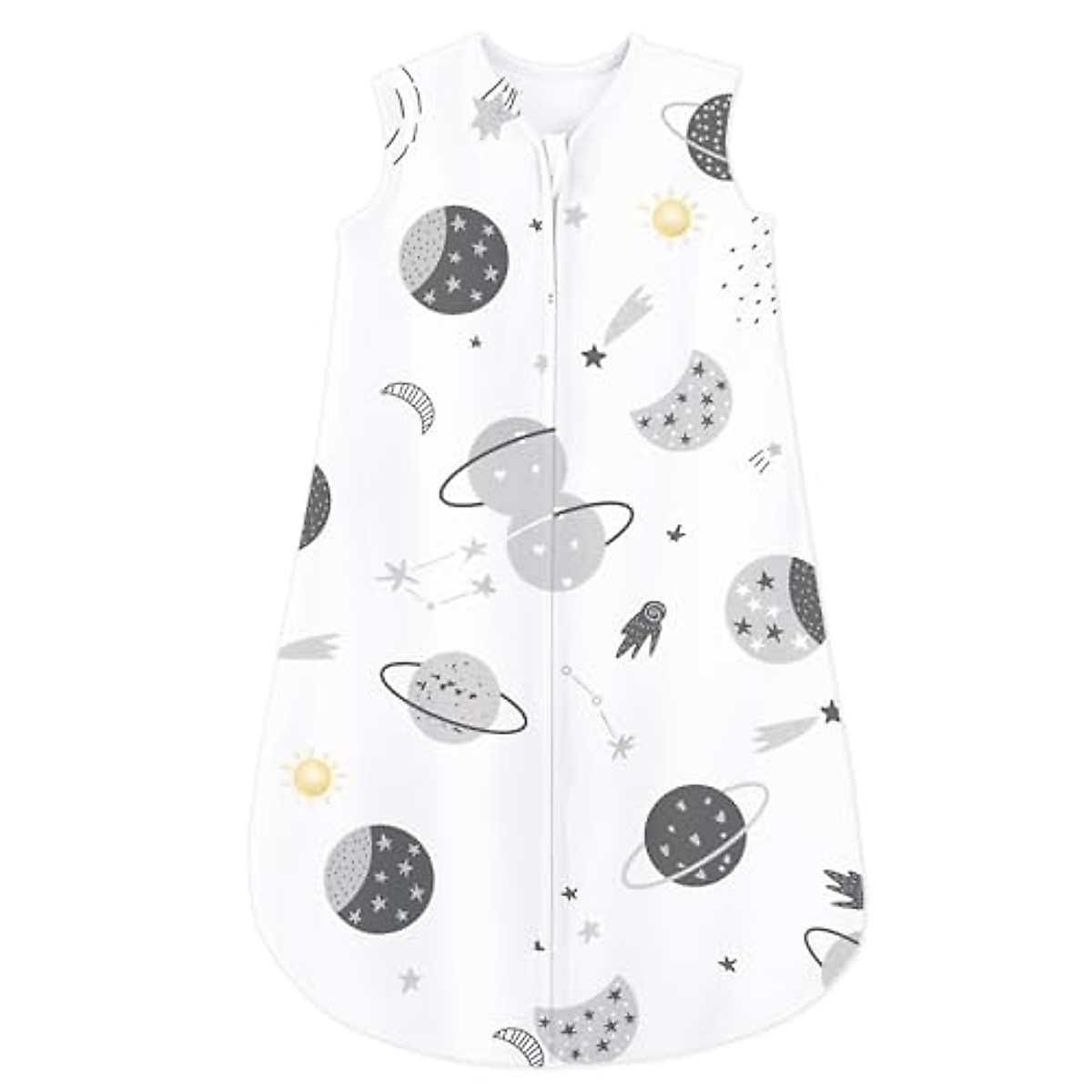 Alarmore Sleep Sack 12-18 Months, 0.5 Tog Muslin Wearable Blanket, Summer Sleeveless Baby Sleeping Bag with 2-Way Zipper