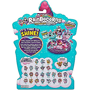 Rainbocorns Itzy Glitzy Surprise Series 2 (8 Pack) Pink Eggs by ZURU, Collectibles, Rings, Hair Clips, Pencil Toppers, Wings for Easter Basket Stuffers, Party Favors, Girls, and Kids