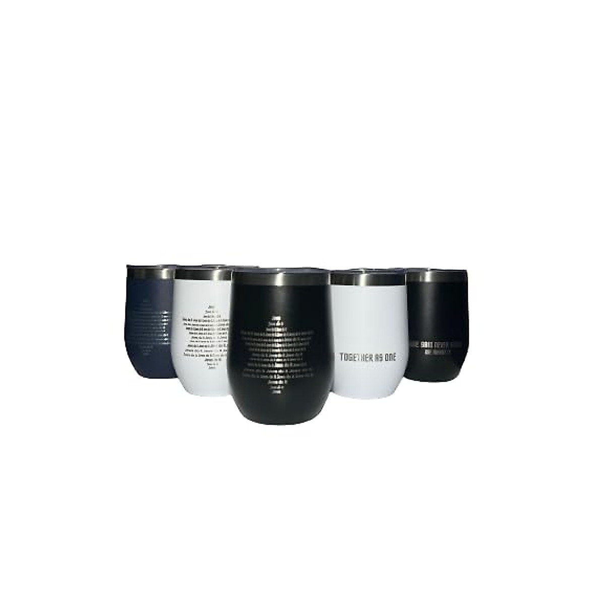 Immerse yourself in the artistry of precision laser engraving, showcasing a heartfelt message of support for Israel and the Jewish community tumbler. (Blue A - Never)