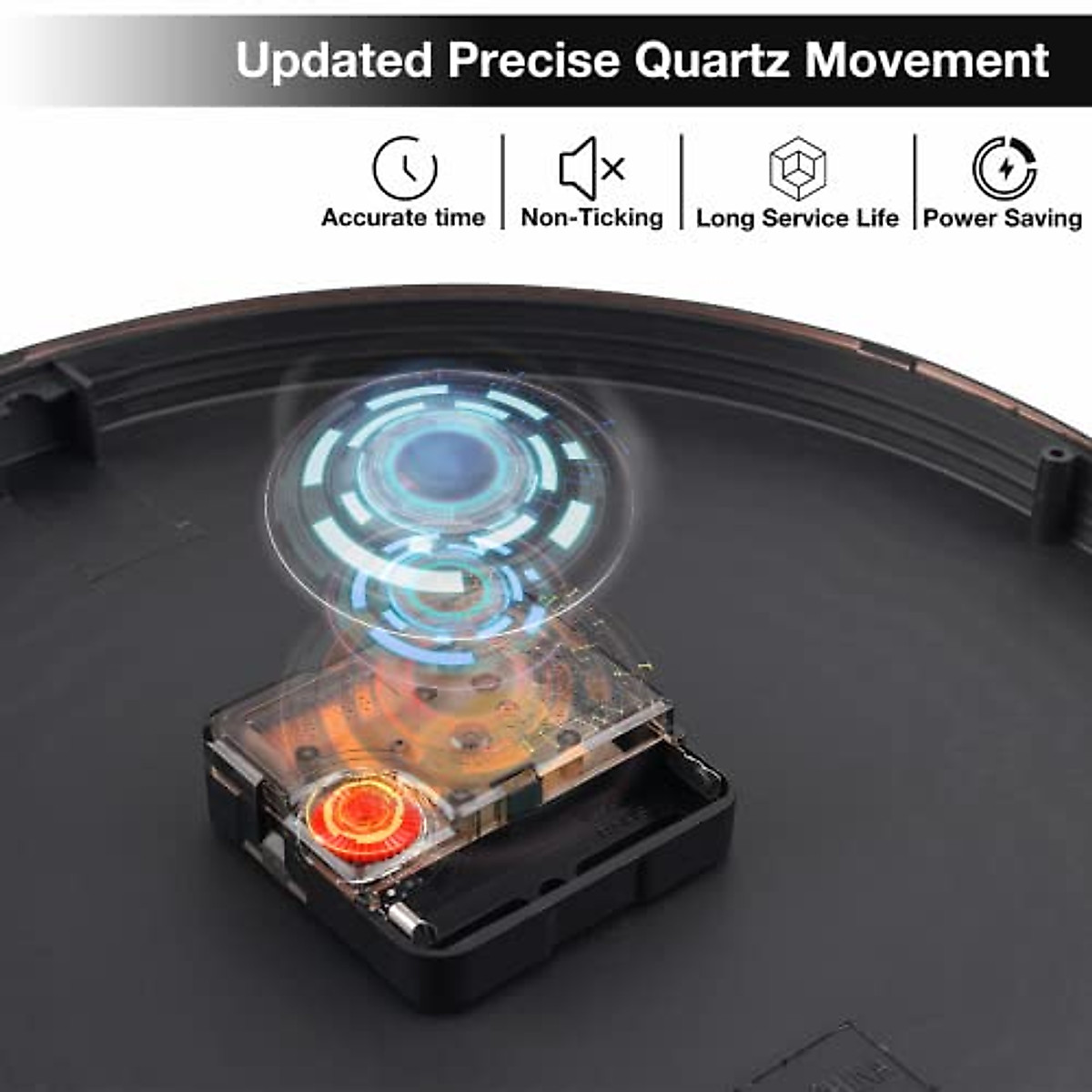 HIPPIH Wall Clock 2 Pack, 10 Inch Modern Wall Clocks Battery Operated, Non Ticking Silent Wall Clock, Simple Small Analog Wall Clock for Living Room, Bedroom, School, Office Decor (Rose Gold Black)