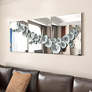 Mirror Sticker for Wall Wallpaper Peel and Stick Self Adhesive Removable Acrylic Mirror Contact Paper Flexible Wall Sticker Mirror for Craft Countertops Dresser DIY Home Decor Cabinets 15.75"x78"