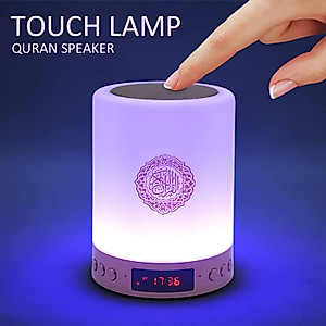 Telawah Quran Speaker with Remote Control,Portable LED Bluetooth Touch Cube MP3 Music Player Night Light Rechargeable Speaker