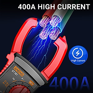 ANENG Digital Clamp Meter Multimeter Tester 4000 Counts with NCV Amp Ohm Volt Measures AC Current, AC/DC Voltage,Capacitance, Resistance, Diodes, Continuity Frequency Backlight Electrican Tools