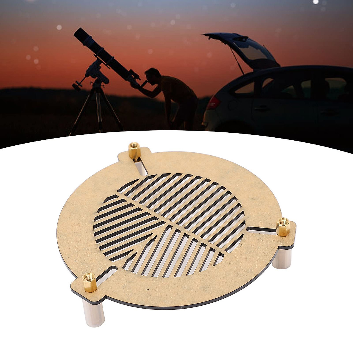 Telescope Focus Mask Acrylic Focus Mask Plate Bahtinov Mask Focusing Mask for Telescopes for Outer Diameter from 60mm to 90mm Telescope Objective Lens