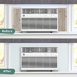 Window Air Conditioner,Side Insulated Foam Panel, Summer/Winter Heat and Draft Insulating,One-Piece Full Surround Insulation Panels Window Seal 03SBR001WHITE” (White)