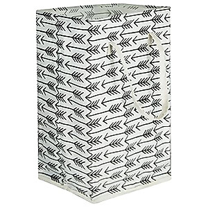 HIYAGON 75L Freestanding Laundry Basket,Large Collapsible Tall Clothes Hamper with Handles,Waterproof Toy Storage Bin for Boys and Girls,Baby Nursery(Arrows)