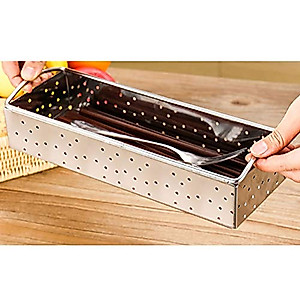 DOITOOL Stainless Steel Utensil Holder Kitchen Tool Organizer Cutlery Tray Kitchen Silverware Holder Utensil Flatware Organizer S