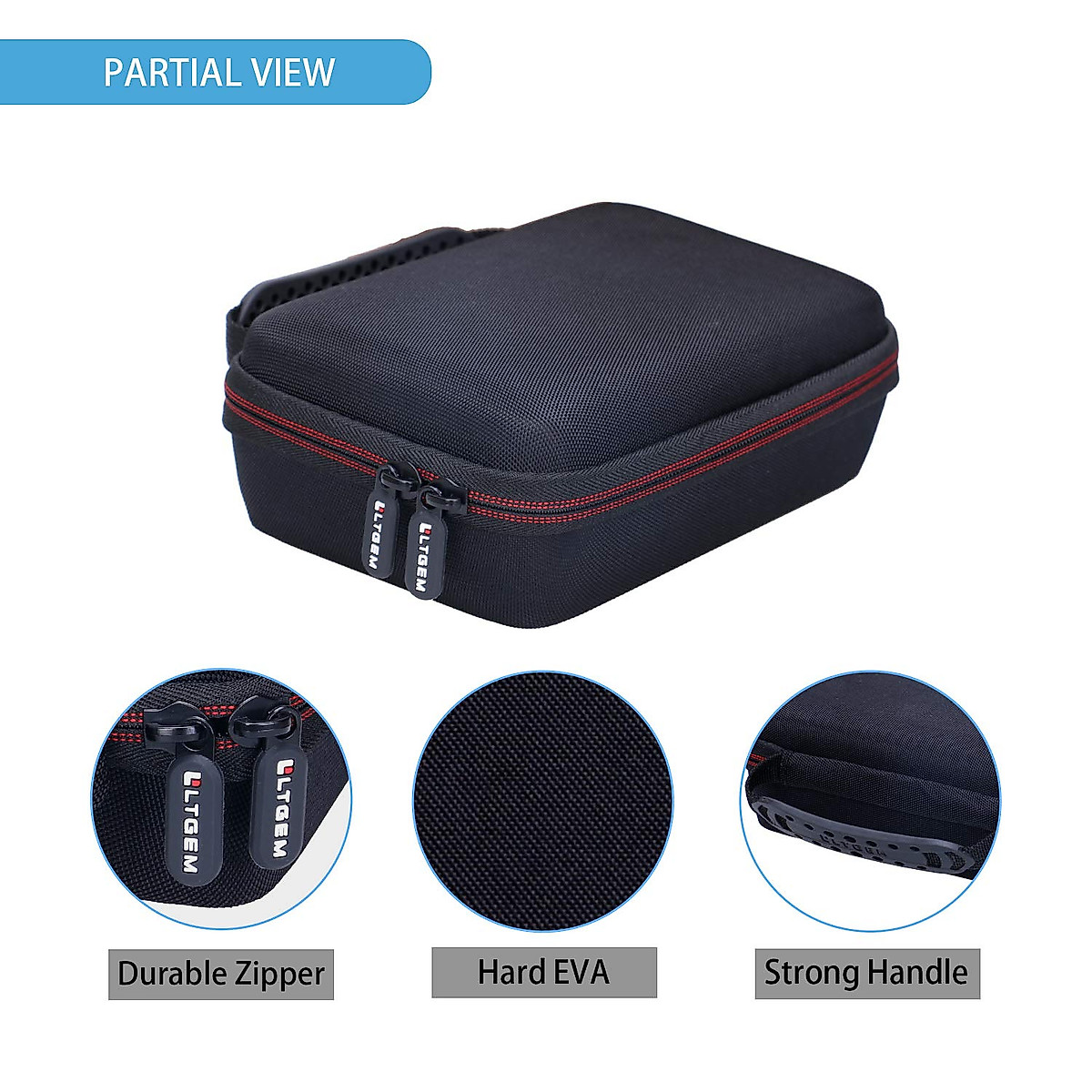 LTGEM Hard Travel Case for Focusrite Scarlett 2i2 /Solo (3rd Gen) USB Audio Interface (Internal Size:7 * 4.7 * 1.5 in)