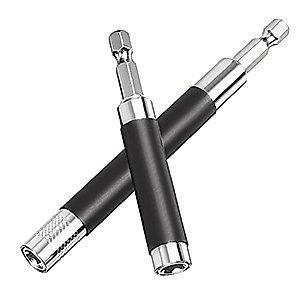 SeonFook 3pcs Magnetic Drive Guide Quick Release Screwdriver Bit Holder Extension with 1/4 Inch Hex Shank Drill Bit Tip Holder Connection Rod Adapter Sleeve for Nuts Drill and Handheld Driver