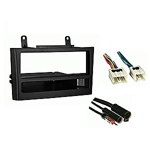 Compatible with Nissan Maxima 2000 2001 2002 2003 w Bose Comfort Pkg Single DIN Stereo Harness Radio Dash Kit
