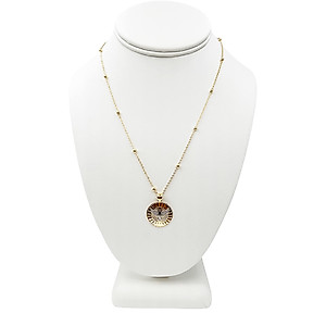 FWJ 18K Gold Plated Holy Spirit Pendant Necklace for Women Religious Jewelry