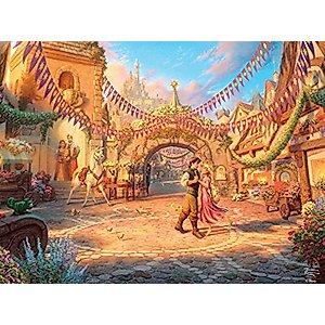 Ceaco - Thomas Kinkade - Disney Dreams Collection - Rapunzel in The Courtyard - 750 Piece Jigsaw Puzzle