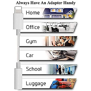 3 Pack Lightning to 3.5 mm Headphone Jack Adapter, Apple MFi Certified Veetone iPhone Audio Dongle Cable Earphones Headphones Converter Compatible with iPhone 12/12 Pro/11/11 Pro/X/XR/XS/XS Max/8/7