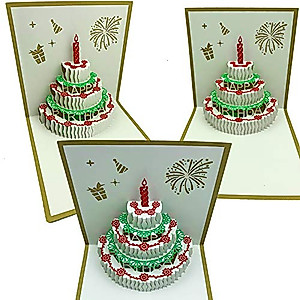 3D Pop Up Birthday Cards,Birthday Pop Up Greeting Cards Laser Cut Happy Birthday Cards Including Envelopes and Glues Best for Mom,Wife,Sister, Boy,Girl,Friends 1 Pack
