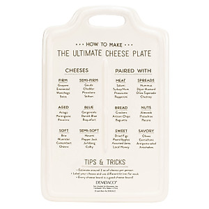 Meadow Flowers Orange and Cream 10 x 6.5 Ceramic Stoneware Cheese Cutting Board