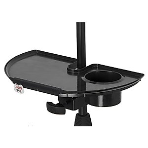 Gator Frameworks Microphone Stand Accessory Tray with Drink Holder and Guitar Pick Tab; 12" x 7" (GFW-MIC-ACCTRAY)