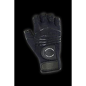 Copper Tech PRO Women's Pickle Ball, Badminton and Tennis Glove Worn ON Right Hand (Black/Black, ONE Size FIT Most(Small Thru Medium))