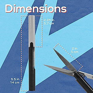 BambooMN Penblade Pen-Style Portable Travel Scissors - Charcoal - 2 Pairs