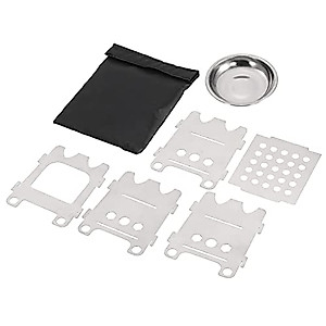 TWDYC Outdoor Camping Stove Portable Ultralight Folding Wood Stove Pocket Camping Fishing Hiking Outdoor Stove (Color : Stainless Steel)