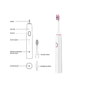 corpereal Portable Rechargeable 3 Mode Sonic Electric Toothbrush