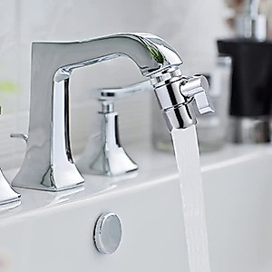 DOITOOL 2PCS Sink Faucet Diverter Valve With Aerator and Male Threaded Adapter,Faucet Adapter for Washing Machine Hose Attachment, Faucet Connector for Water Diversion