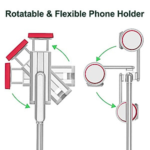 COLORLIZARD CellphoneTripod with Remote, Aluminum Alloy Selfie Stick Tripod, Best Foldable Mini Extendable Tripod Stand 270° Rotation Compatible with iPhone/Android Travel Essentials (Pink)