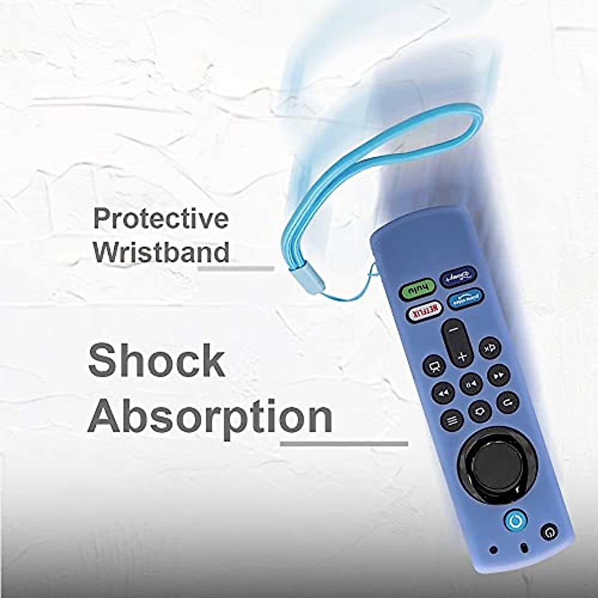 Firestick Remote Cover Case Compatible with 3rd Gen Fire TV Stick 2021 4K Alexa Voice Remote Control Non Slip Silicone Protective Shock Resistant Sleeve with Lanyard 1 Pack GITD Pink