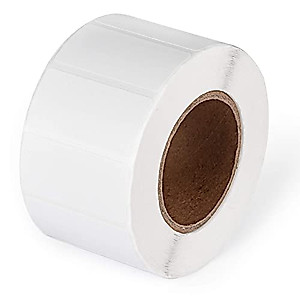 1000 Self Adhesive Address Labels Roll, 40mm x 19mm Office Kitchen Blank Sticker (Fridge Jam Spice Jar) White Sticky Stickers with Easy Write Surface by Binswloo