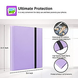 432 Pockets Photo Album for Fujifilm Instax Mini Camera, Polaroid Camera, for Fujifilm Instax Mini 11 12 9 40 Evo Liplay 8 7+ Instant Camera, Photo Album for Polaroid Kodak HP Zink 2x3" Photo (Purple)