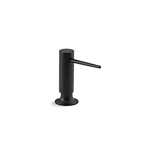 KOHLER 1995-BL Contemporary Design soap/Lotion Dispenser, Matte Black
