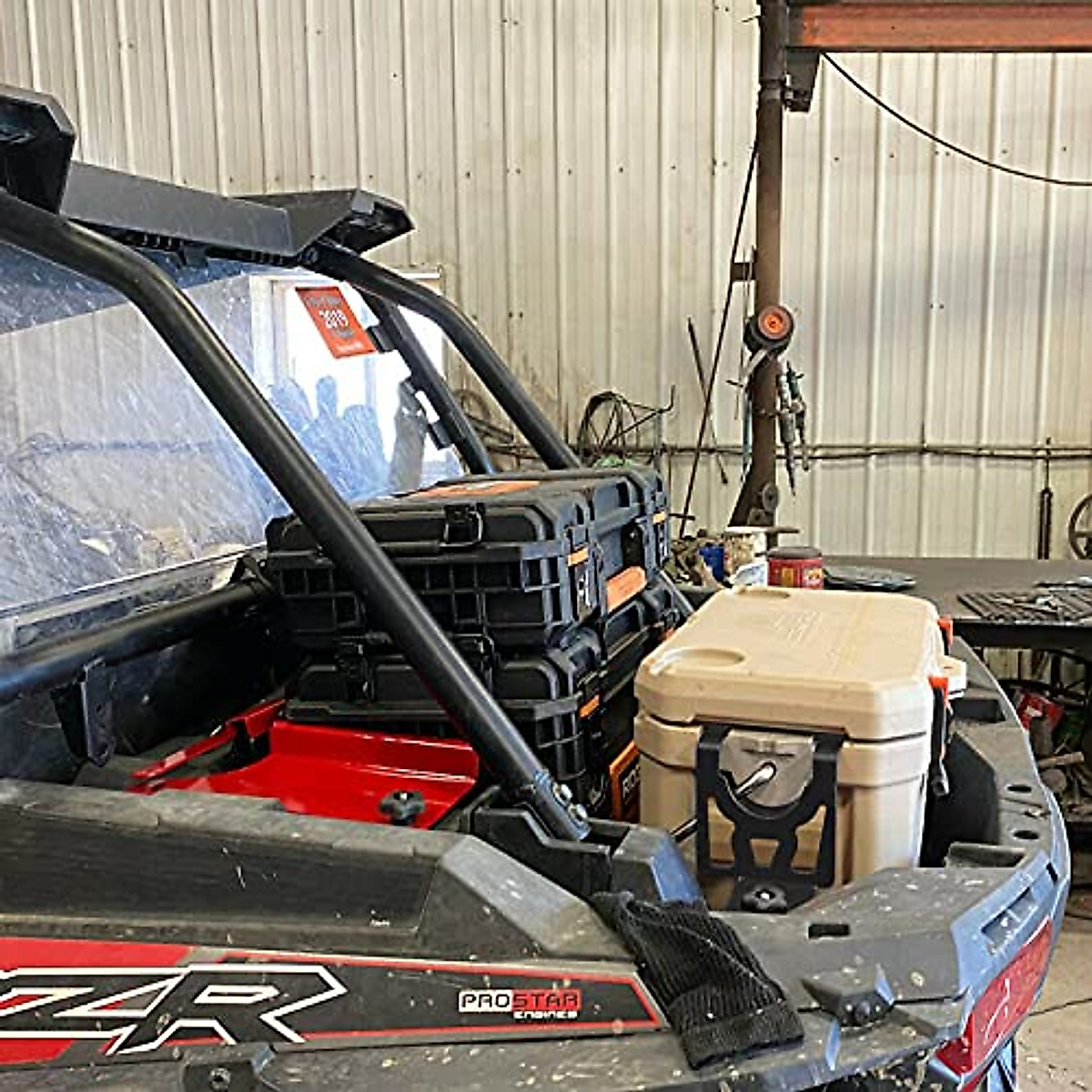 SUNPIR RZR Cooler Mounting Brackets Work with Ozark 26 Cooler fit for Polaris RZR and XP and Turbo, RZR Accessories Pack of Two