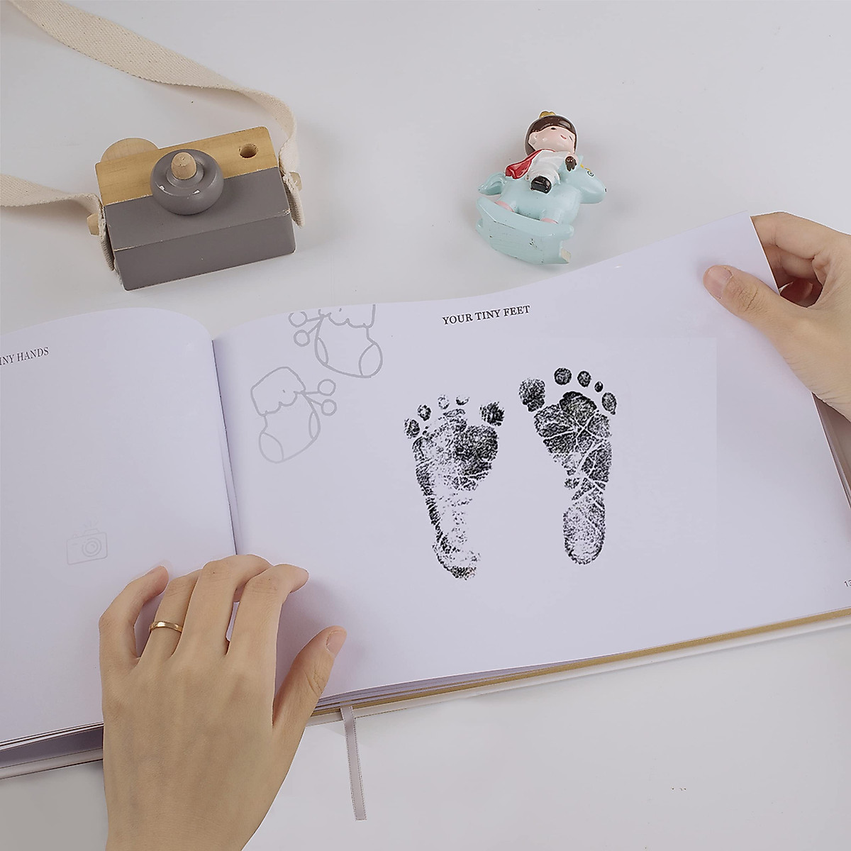 Mon Petit Amour Baby Memory Book From Pregnancy to First 5 Years Minimalist Gender Neutral Scrapbook Album Baby Girl or Boy Baby Record Books MJP0001 0