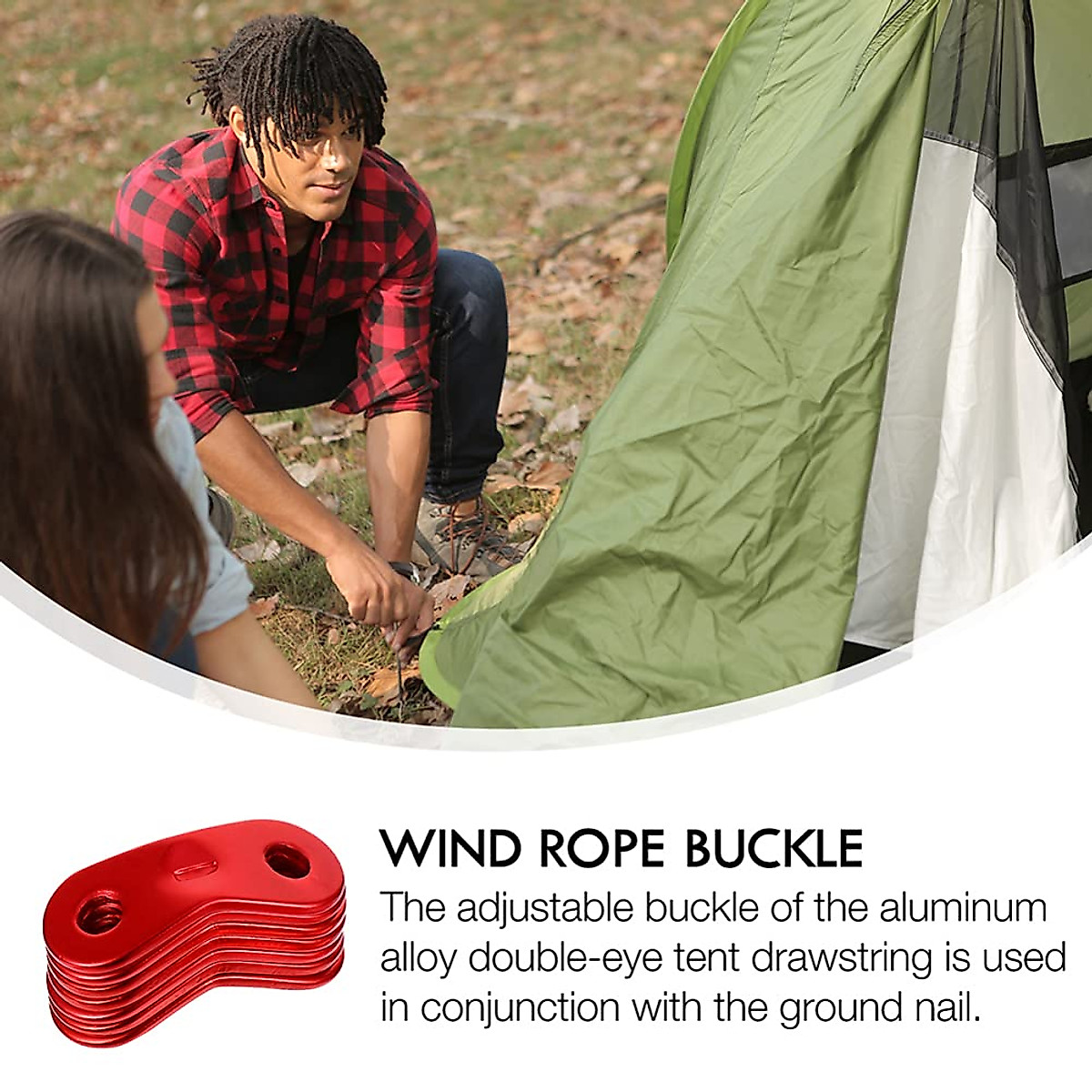 BESPORTBLE 40 Pcs Double Eye Wind Rope Buckle Reliable Rope Buckles Camping Rope Buckles Tent Rope Fastener Camping Supplies Camping Buckles Wind Rope Fixed Buckles Camping Accessory