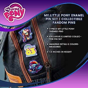 My Little Pony Enamel Pin Set | Exclusive | Collectible Fandom Pins | Featuring Glam Rock Dash And Hoofgazer Fluttershy |A Unique Gift For Collectors, TV And Pop Culture Fans
